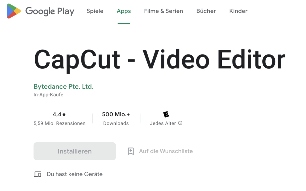 Capcut für PC und Mac